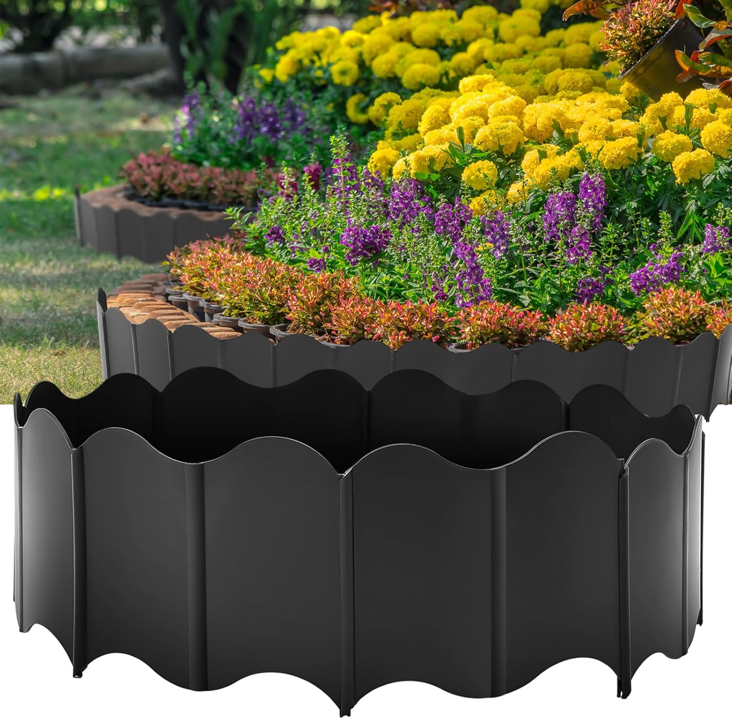 Amazon.com : Landical 59 ft Garden Edger Border Plastic Landscape ...