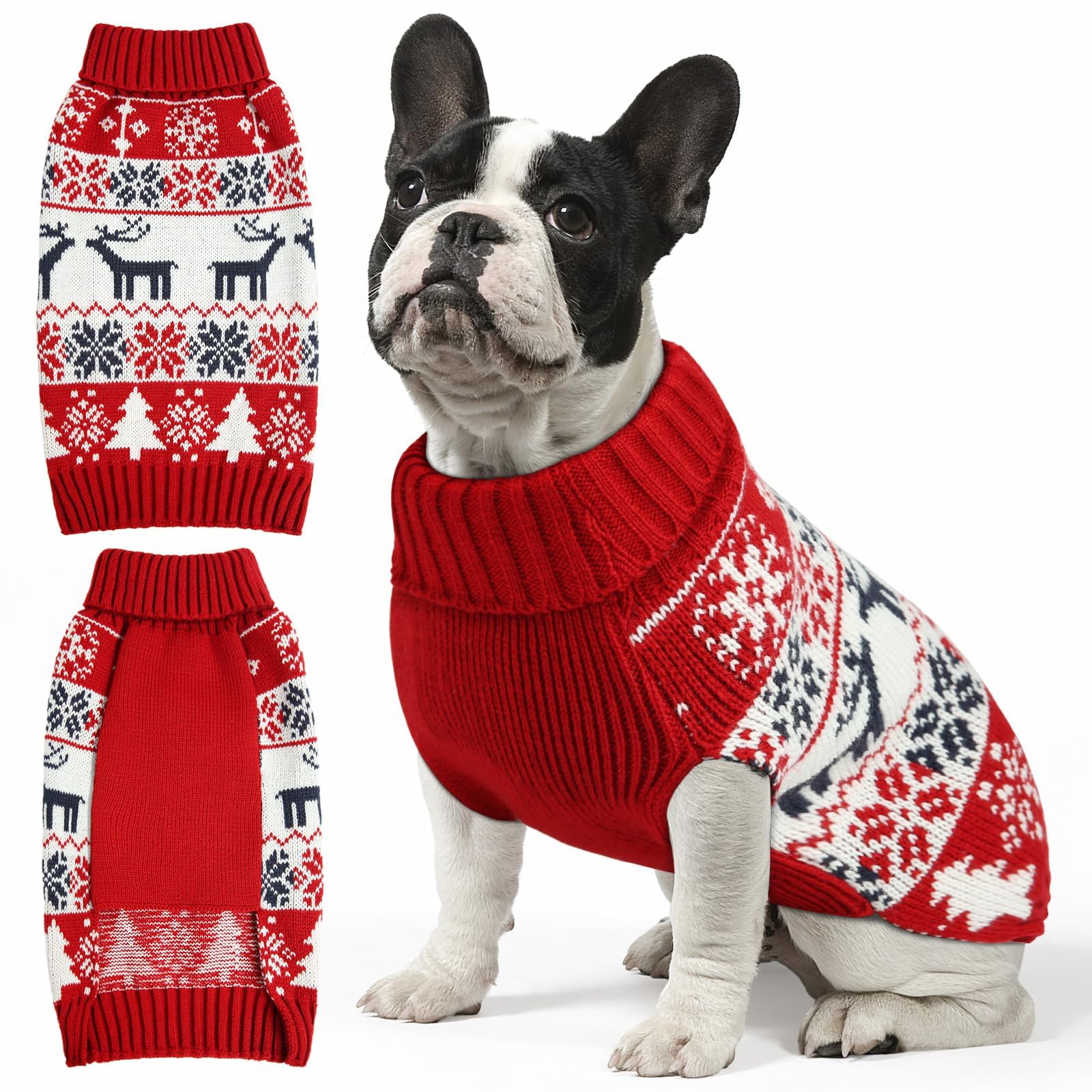 Amazon.com : Christmas Dog Sweaters for Small Large Dogs Girl, Soft ...