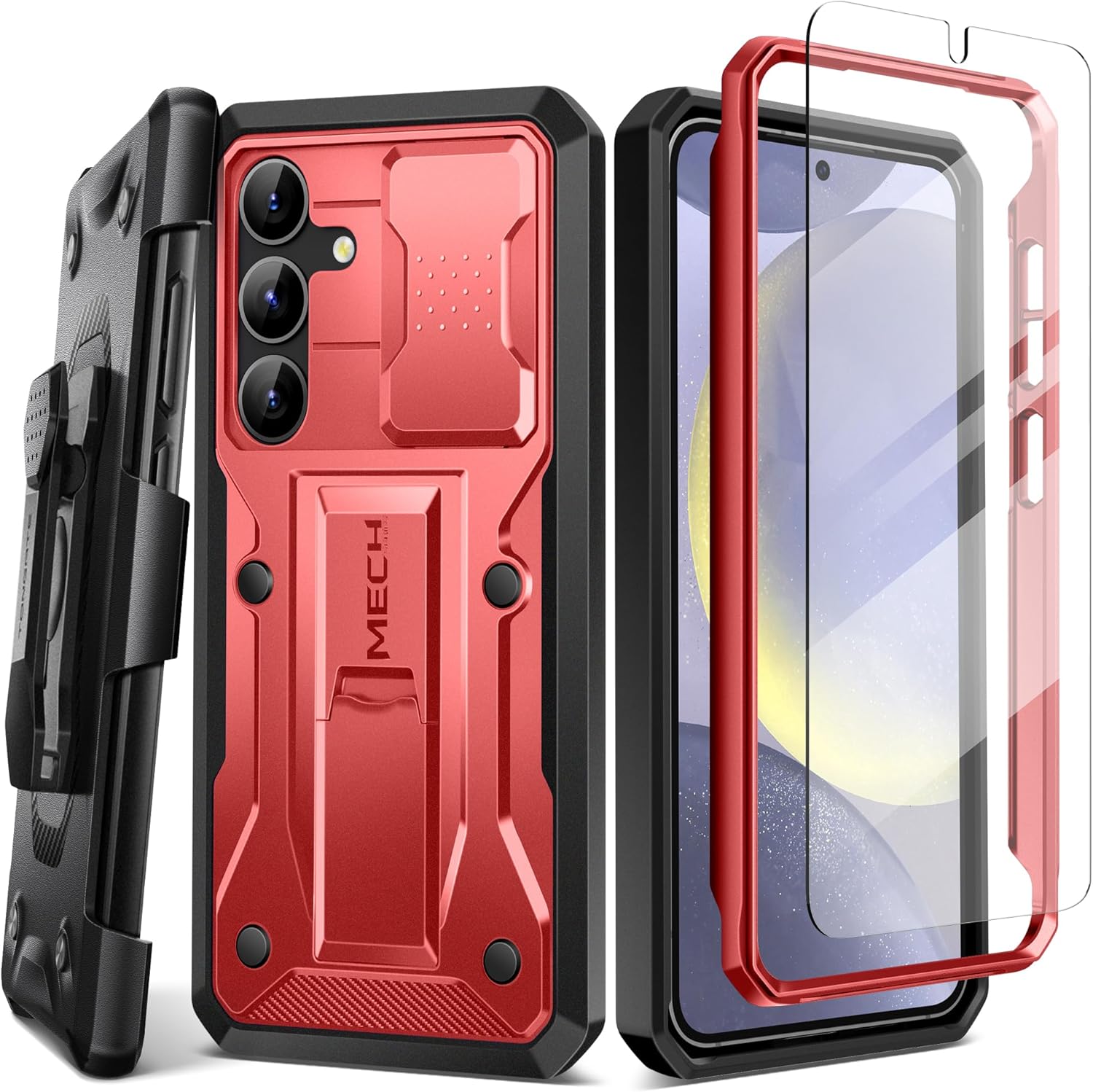 Amazon.com: TONGATE for Samsung Galaxy S24 Case with Kickstand, [Bulit ...