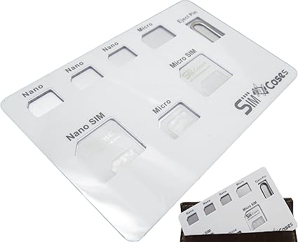 Amazon.com: Nano SIM Card Holder Case with SIM Card Adapter Set ...