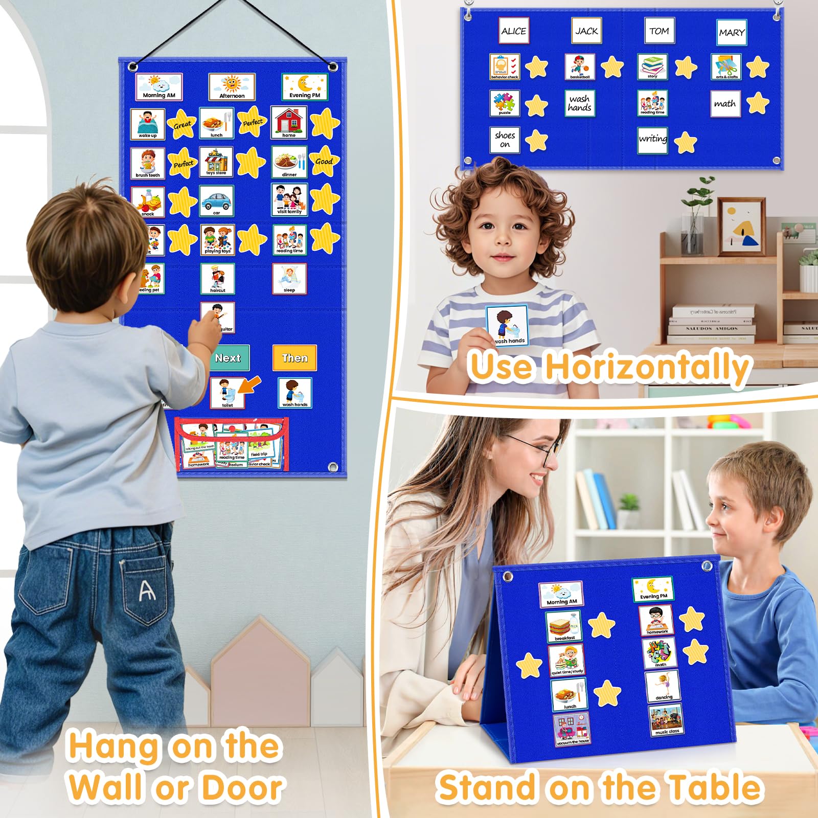 Snapklik.com : ALSLEA Large Visual Schedule For Kids