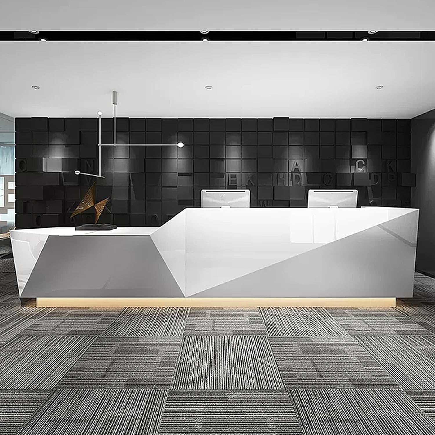 Amazon.com: Modern Reception Desk - Front Desk Reception Room Table ...