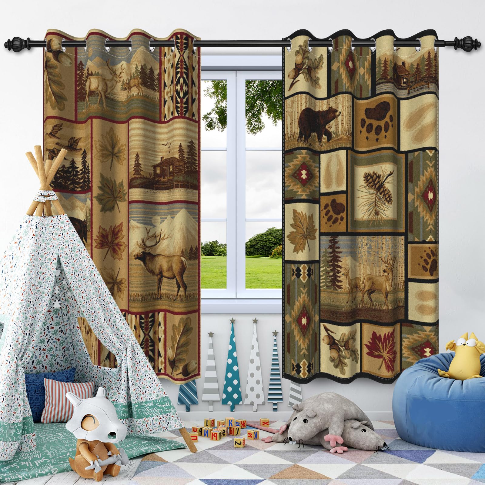 Rustic Lodge Style Window Treatments Cabin & Cottage