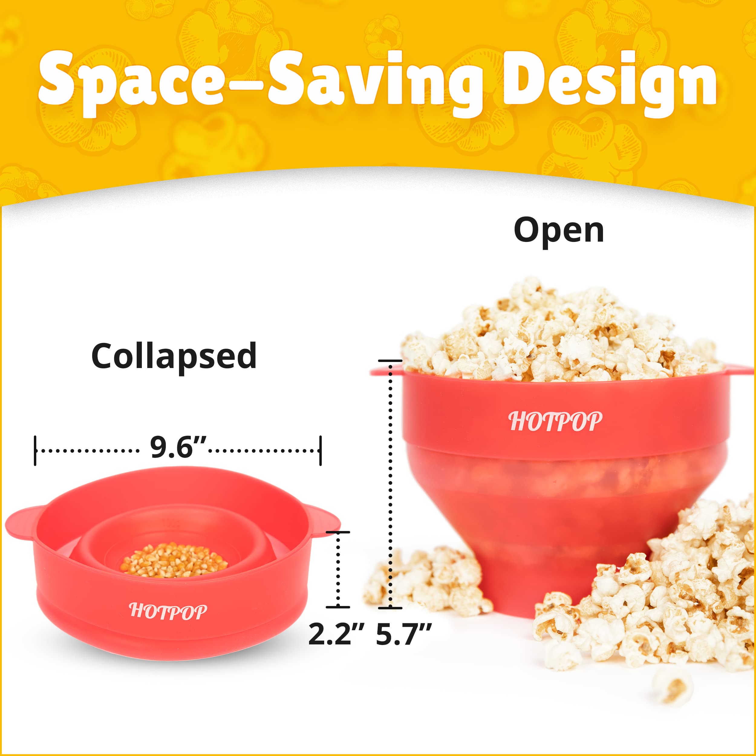 Healthy Snack Maker Salbree Silicone Microwave Popcorn Popper ...