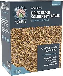 Amazon.com: Worm Nerd WN64 11LB Dried Black Soldier Fly Larvae Non-GMO ...