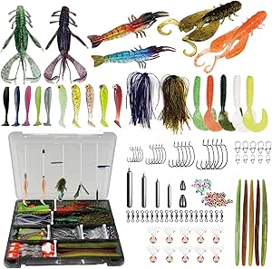 Amazon.com : Fishing Lures Kit Set for Freshwater Bait Tackle Box ...