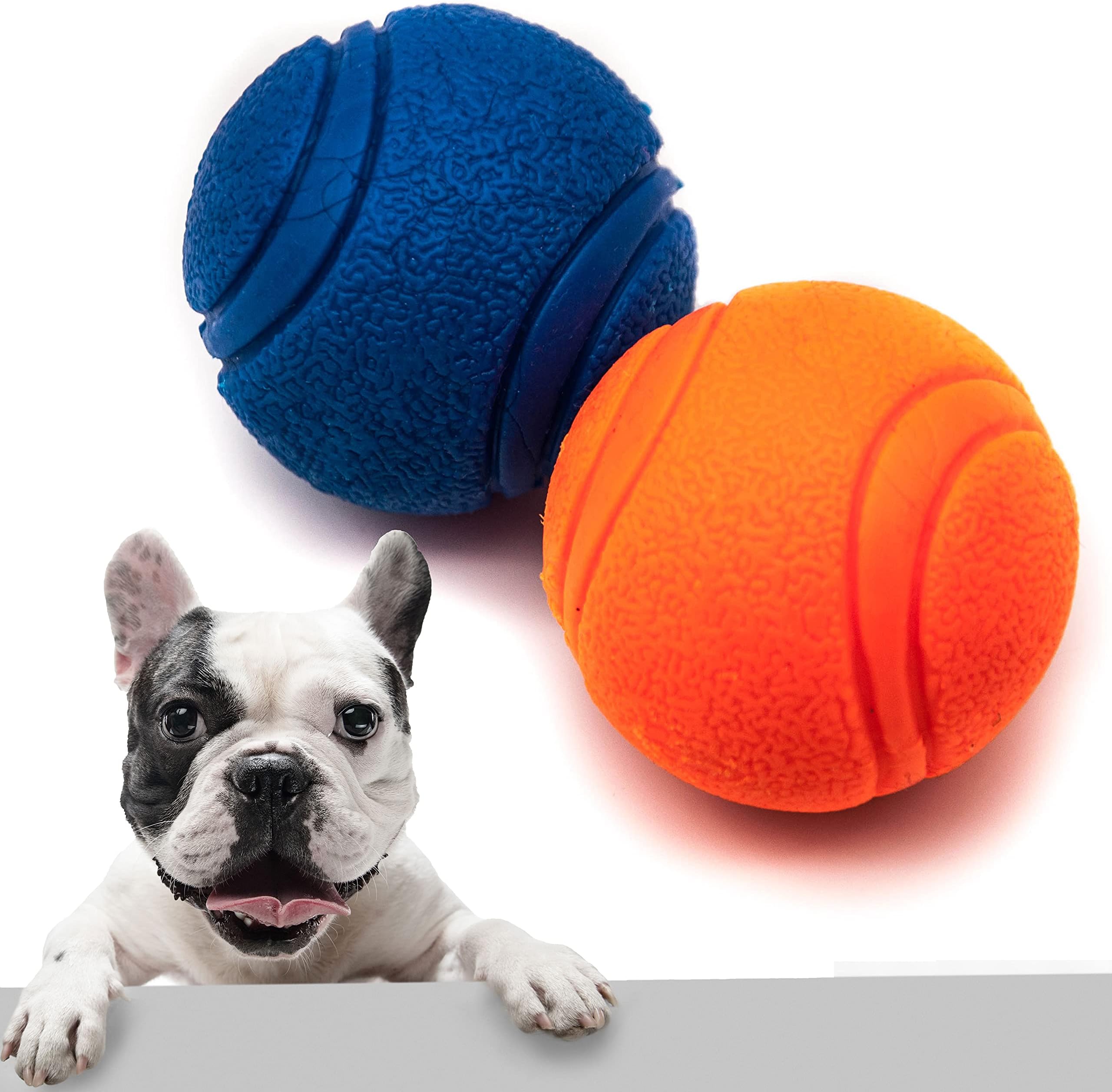 Pet Touch 2x 5cm Solid Core Rubber Ball HIGH BOUNCING Dog Toys ...