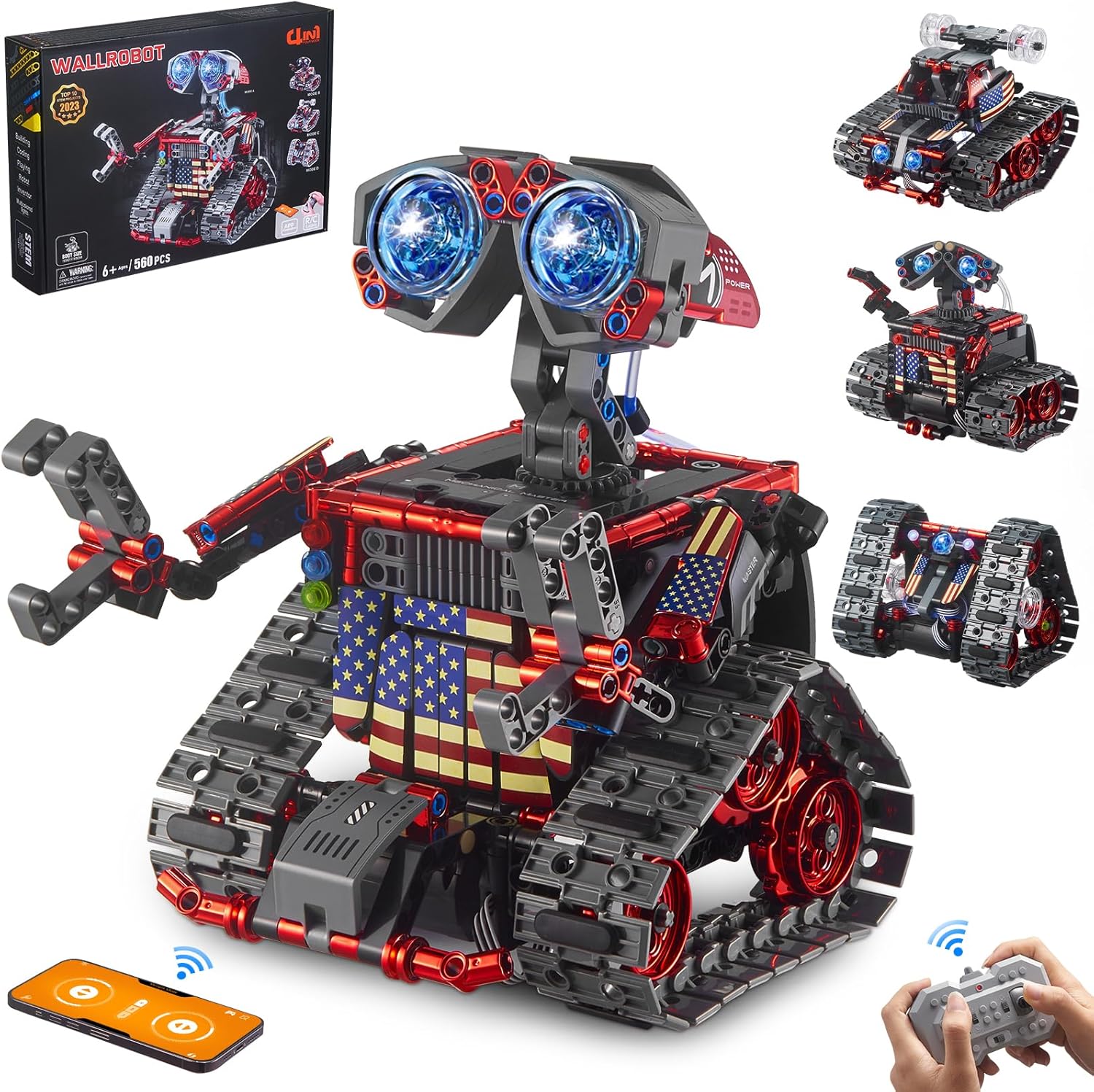 VEPOWER Technic Robot Building Toys, Creator 4 in 1 Remote & APP ...