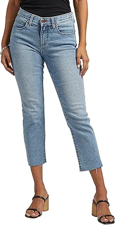 JAG Jeans Women's Petite Ruby Mid Rise Straight Crop Jeans, Nomadic ...