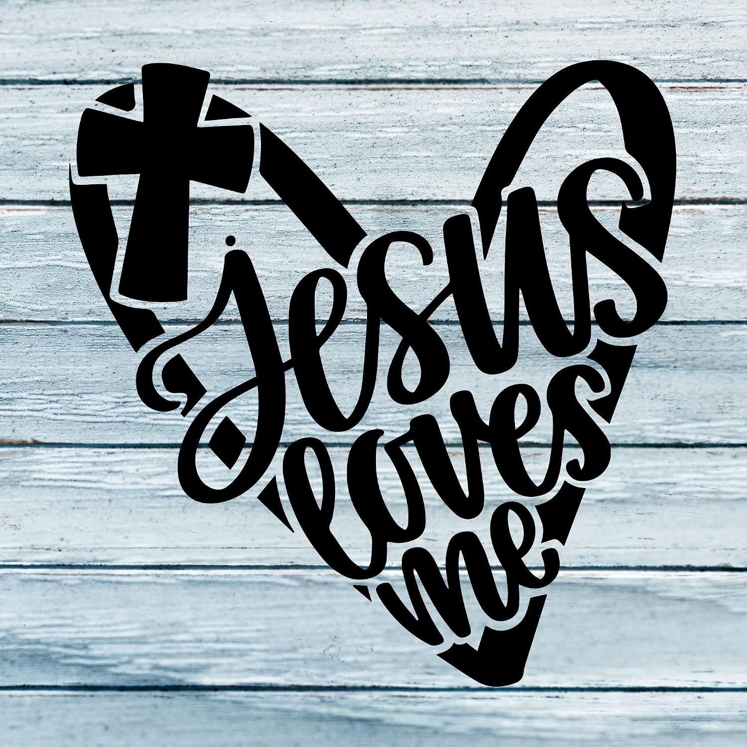 Amazon.com: Jesus Loves Me - Religious Wall Decals Christian Wall ...