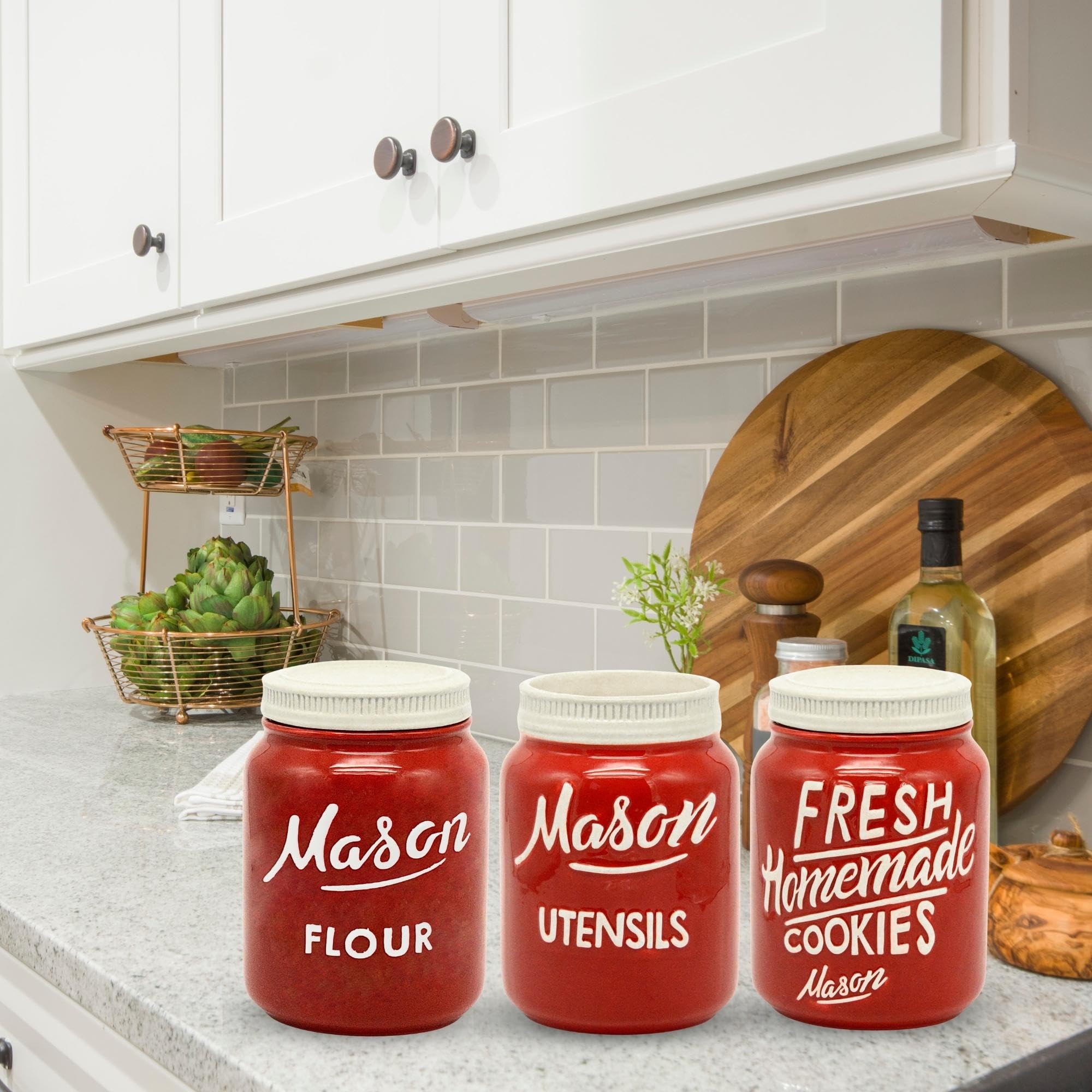 Snapklik.com : Mason Jar Flour Container - Decorative Flour Canister ...