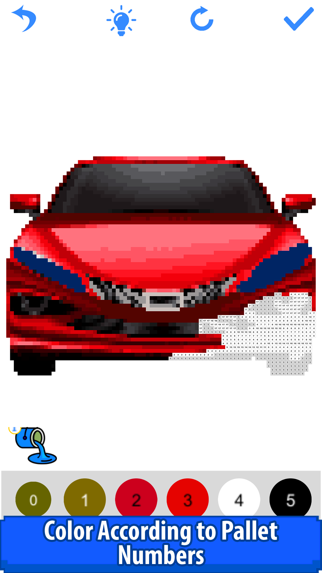 Cars Pixel Art - Paint by Number, Sandbox Coloring Pages:Amazon.fr ...