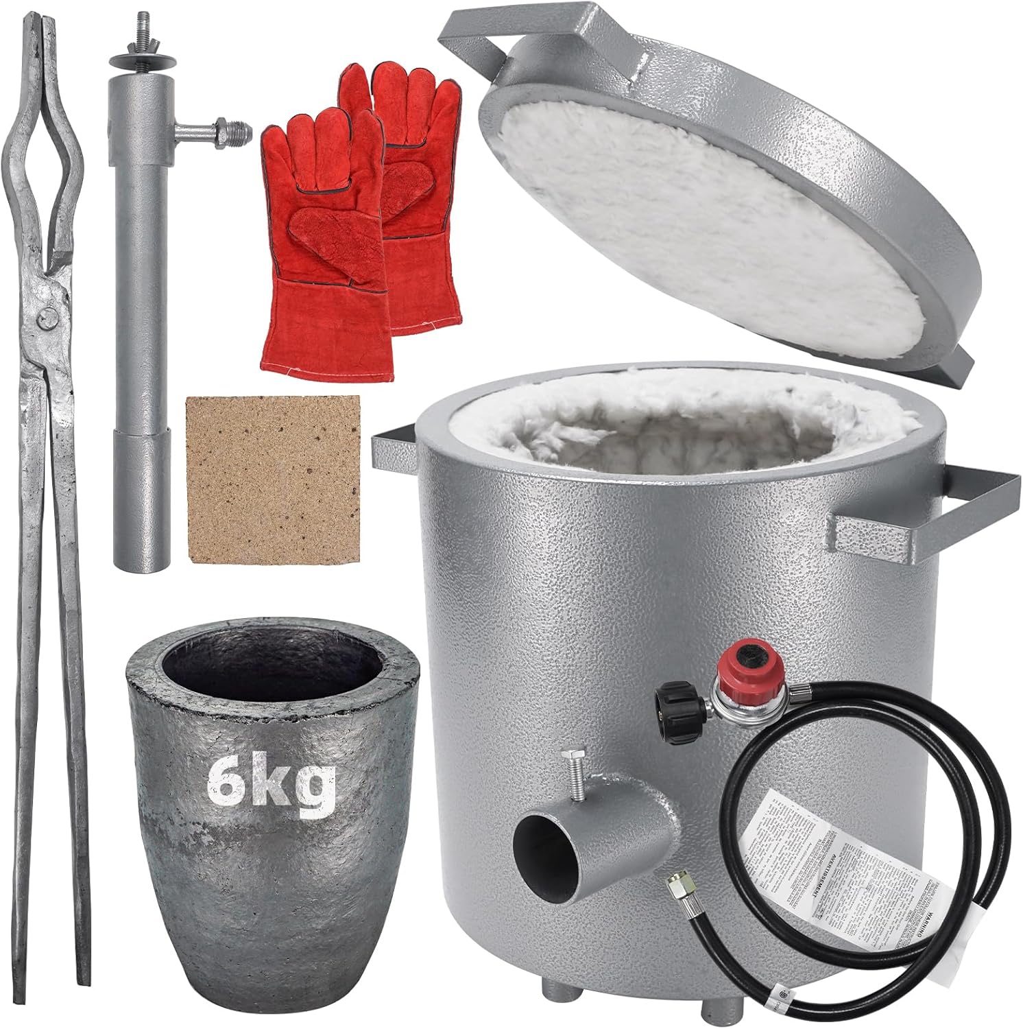 Amazon.com: Propane Melting Furnace Kit,6kg(13LB) Smelting Furnace Kit ...