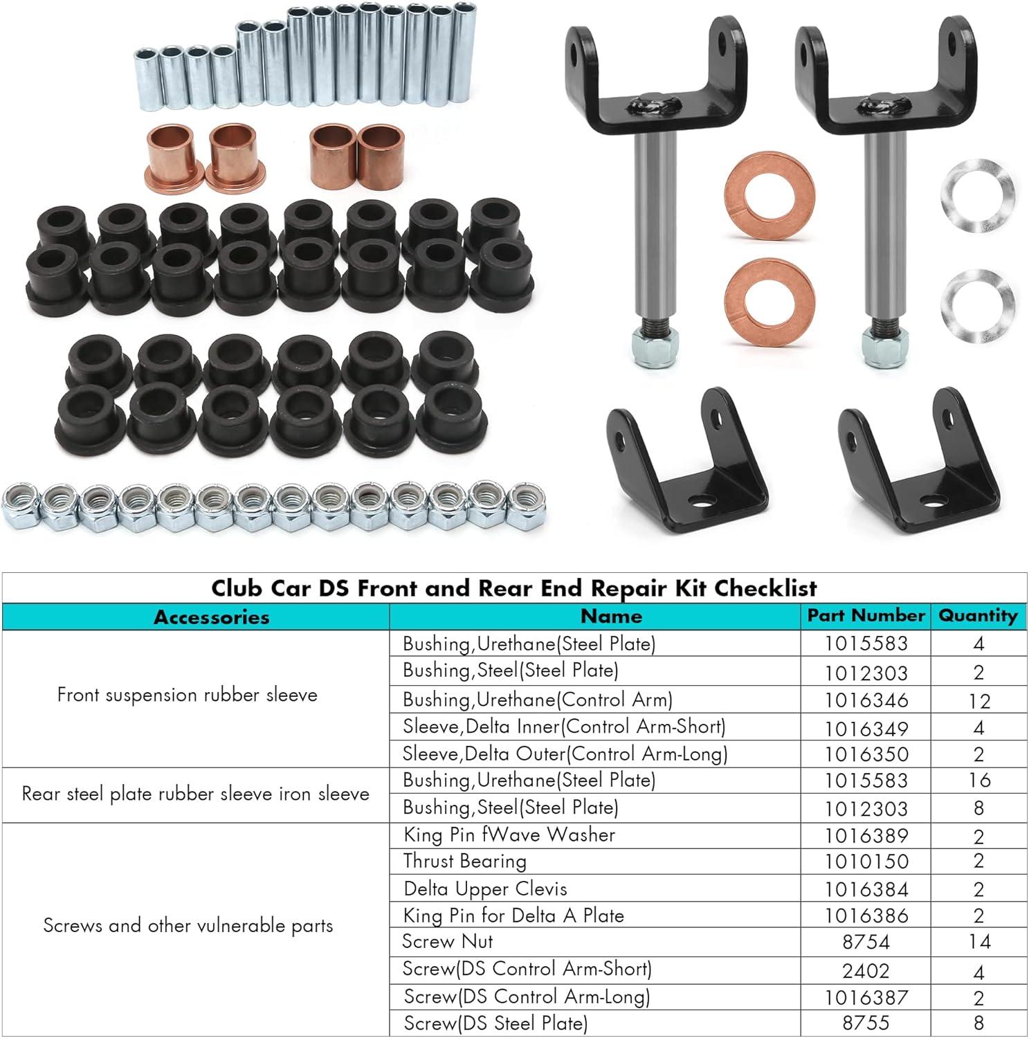 Buy 10L0L Golf Cart Front and Rear End Repair Kit fit Club Car DS 1992 ...