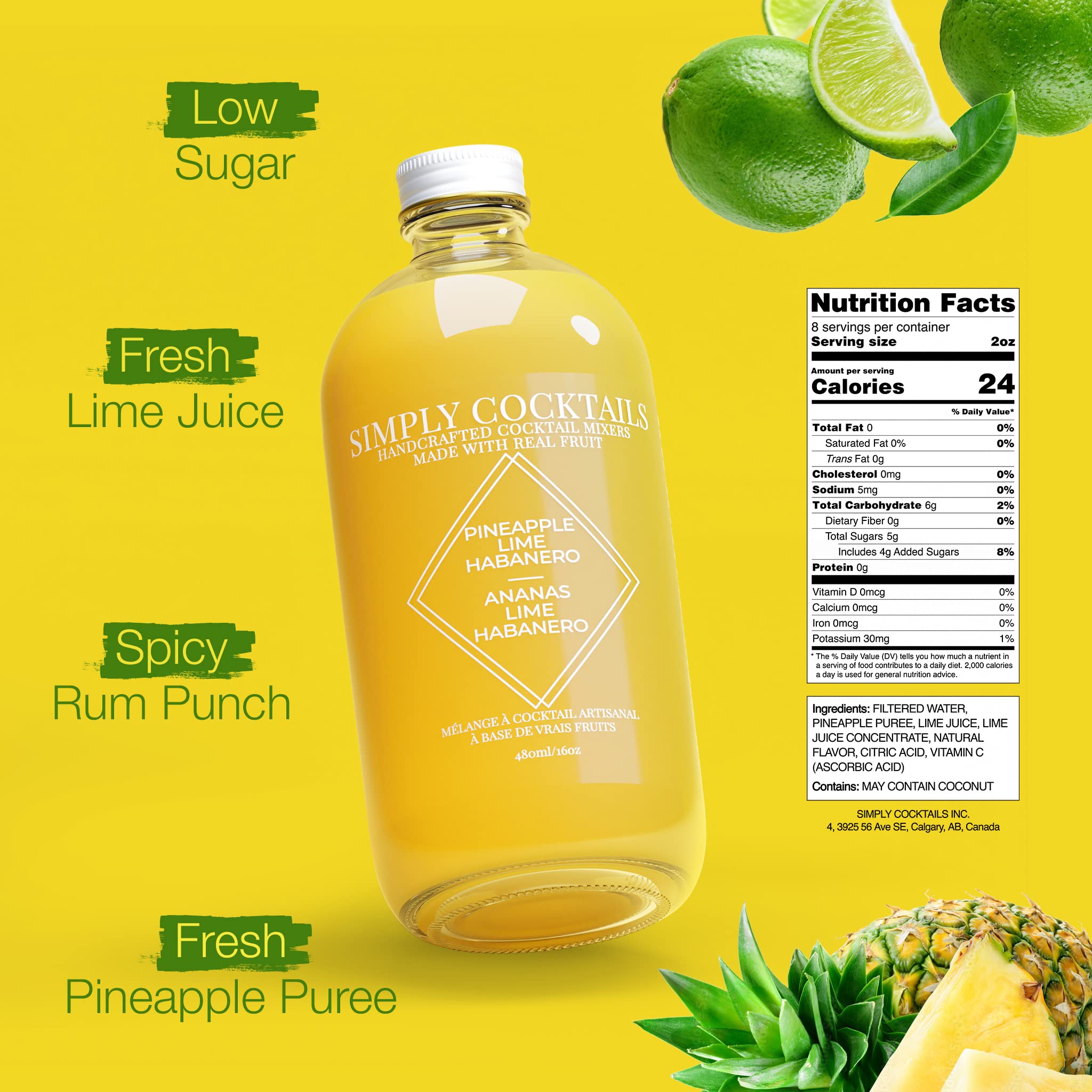 Snapklik.com : Simply Cocktails Pineapple Lime Habanero Cocktail Mixer Perfect For Craft ...