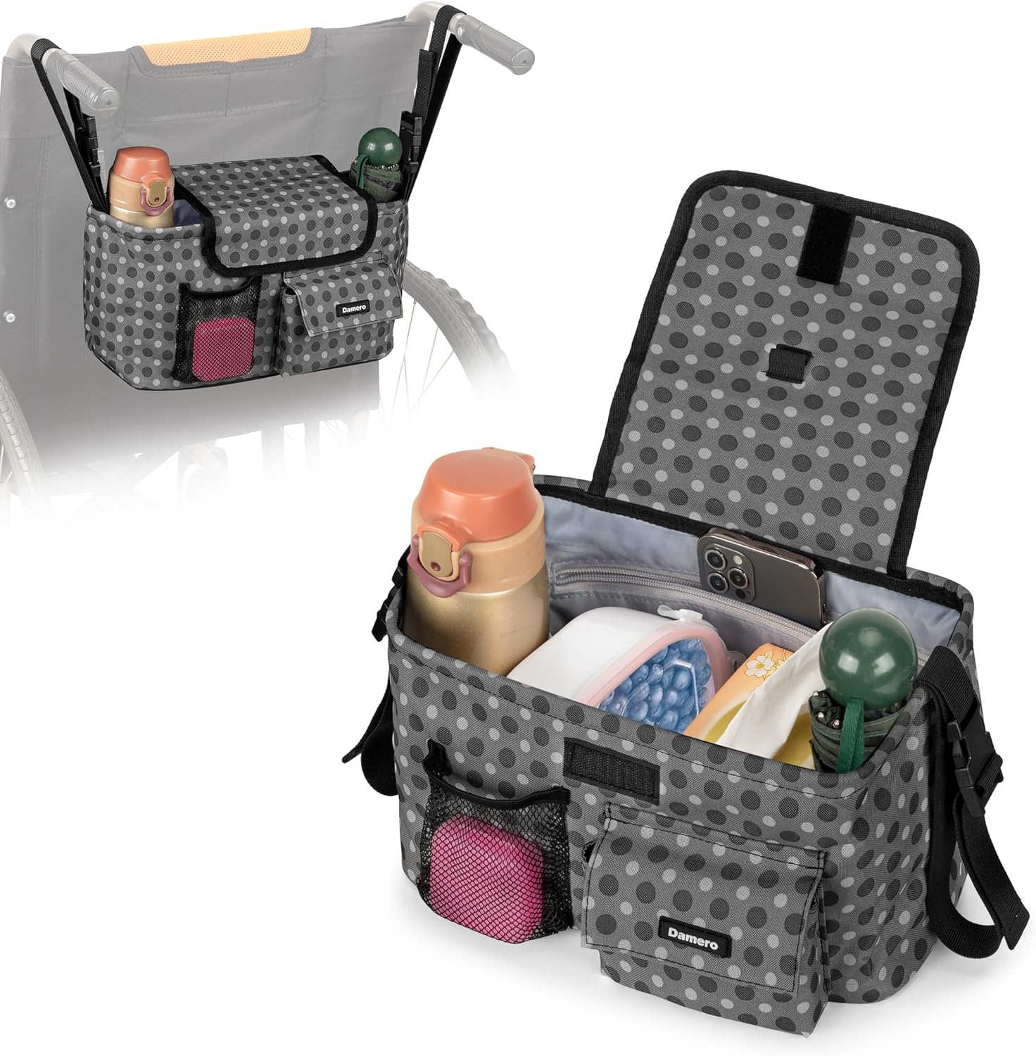 Amazon.com: Damero Wheelchair Bag, Wheelchair Backpack Bag, wheelchair ...