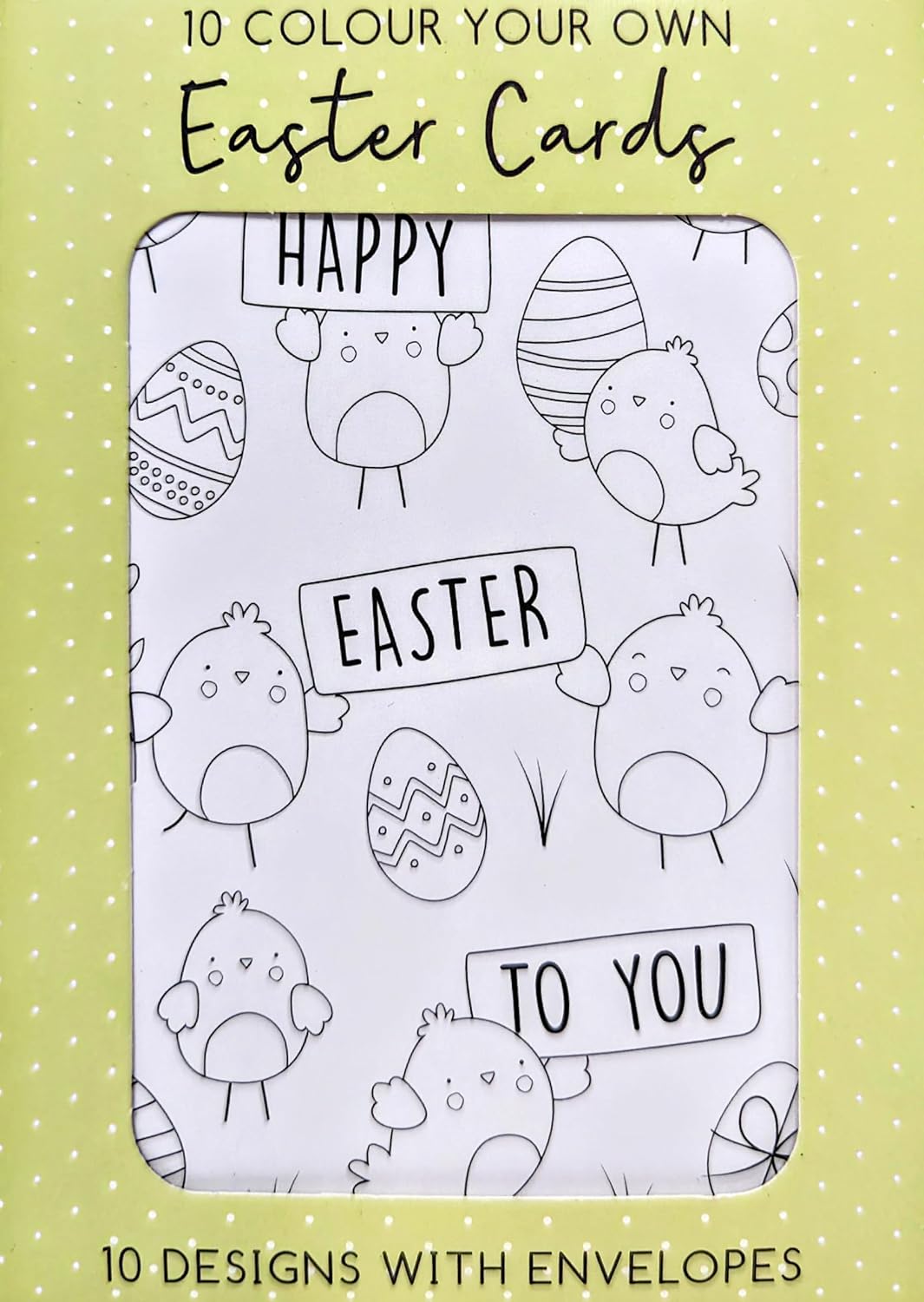 10 Colour Your Own Easter Cards with Envelopes – Kids Colouring ...