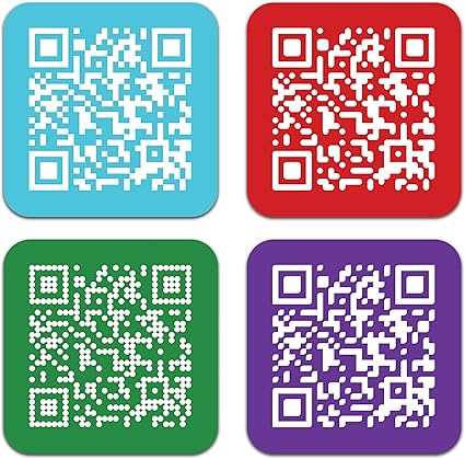 Amazon.com : Custom QR Code Stickers - Personalized QR Code Labels ...