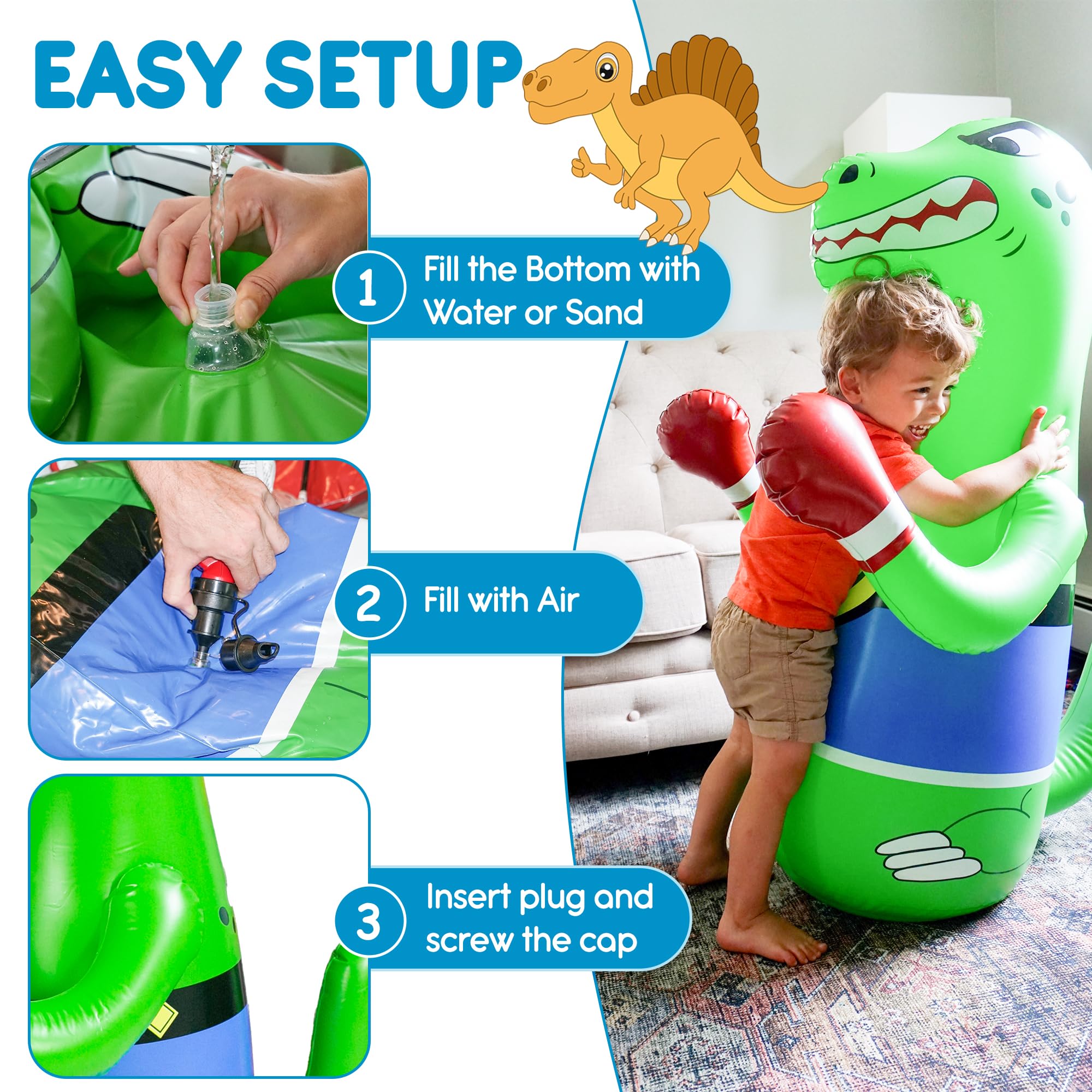 Snapklik.com : Preferred Toys - Inflatable Punching Bag For Kids - Bop ...