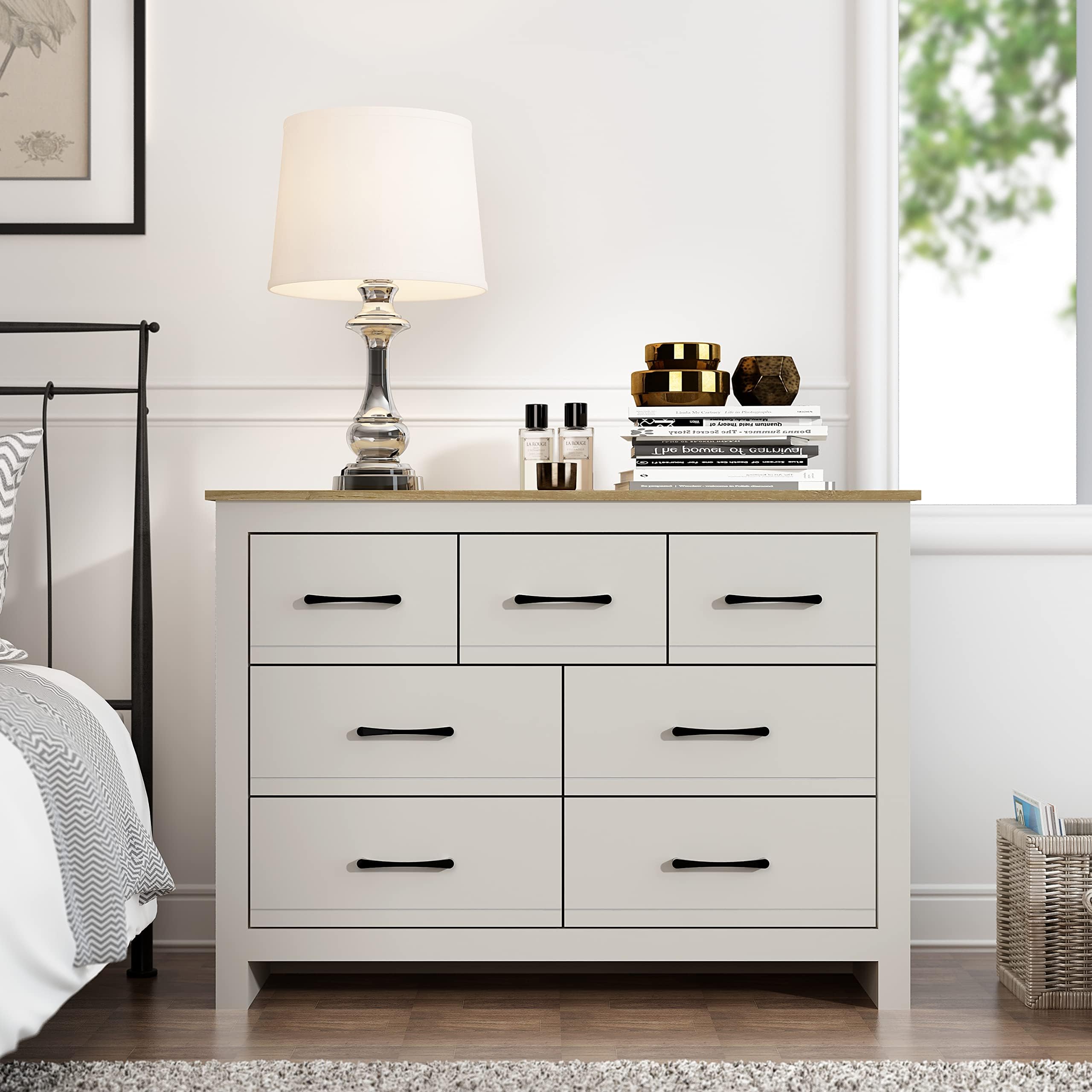GFW Lyngford 7 Drawer Chest of Drawers for Bedroom - Bedroom Chest of ...