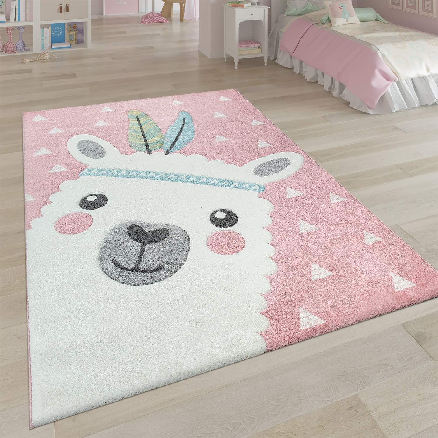 Kinderzimmer Teppich Rosa