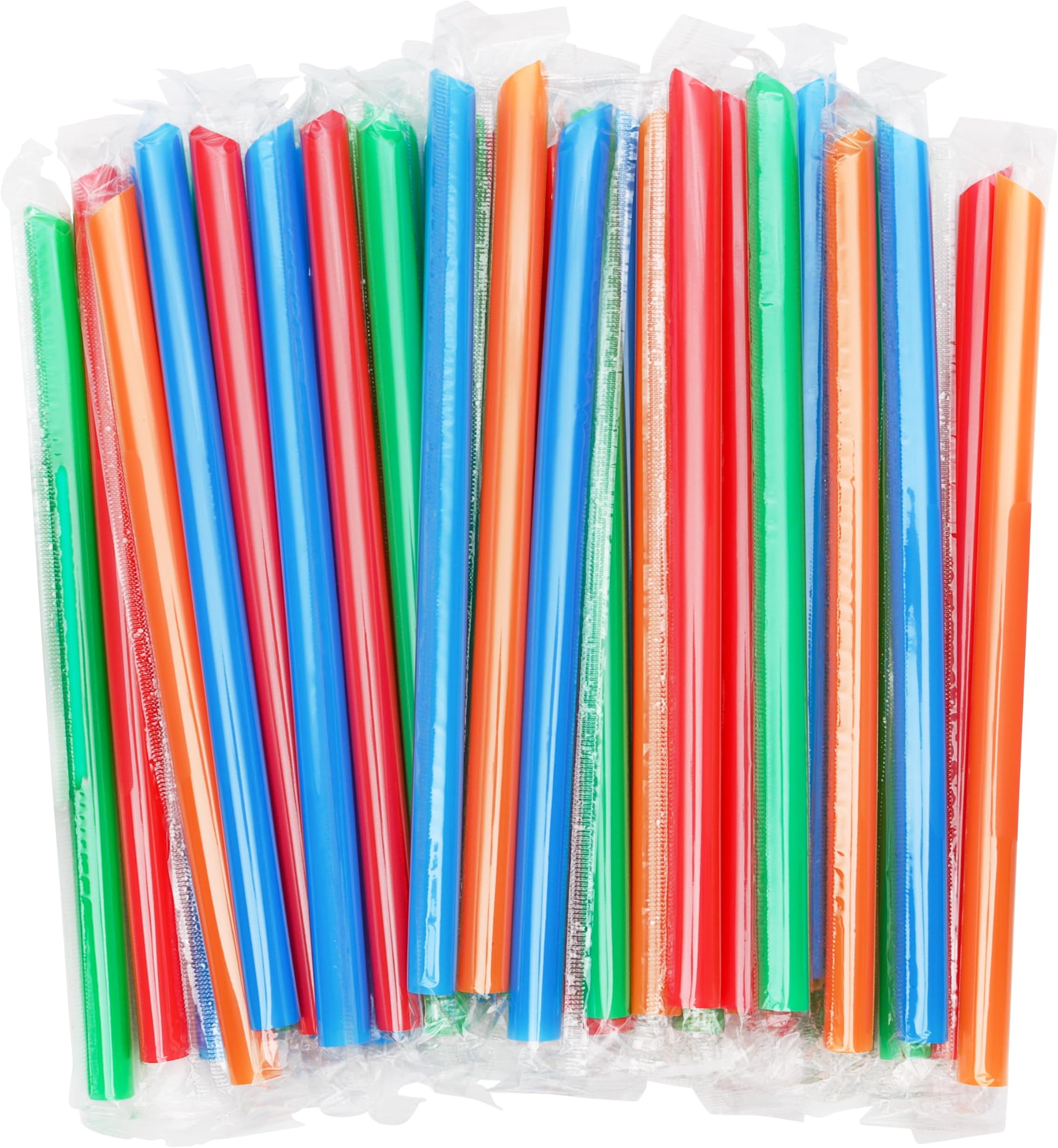 Amazon.com: 100 Pcs Jumbo Smoothie Straws,Colorful Disposable Wide ...
