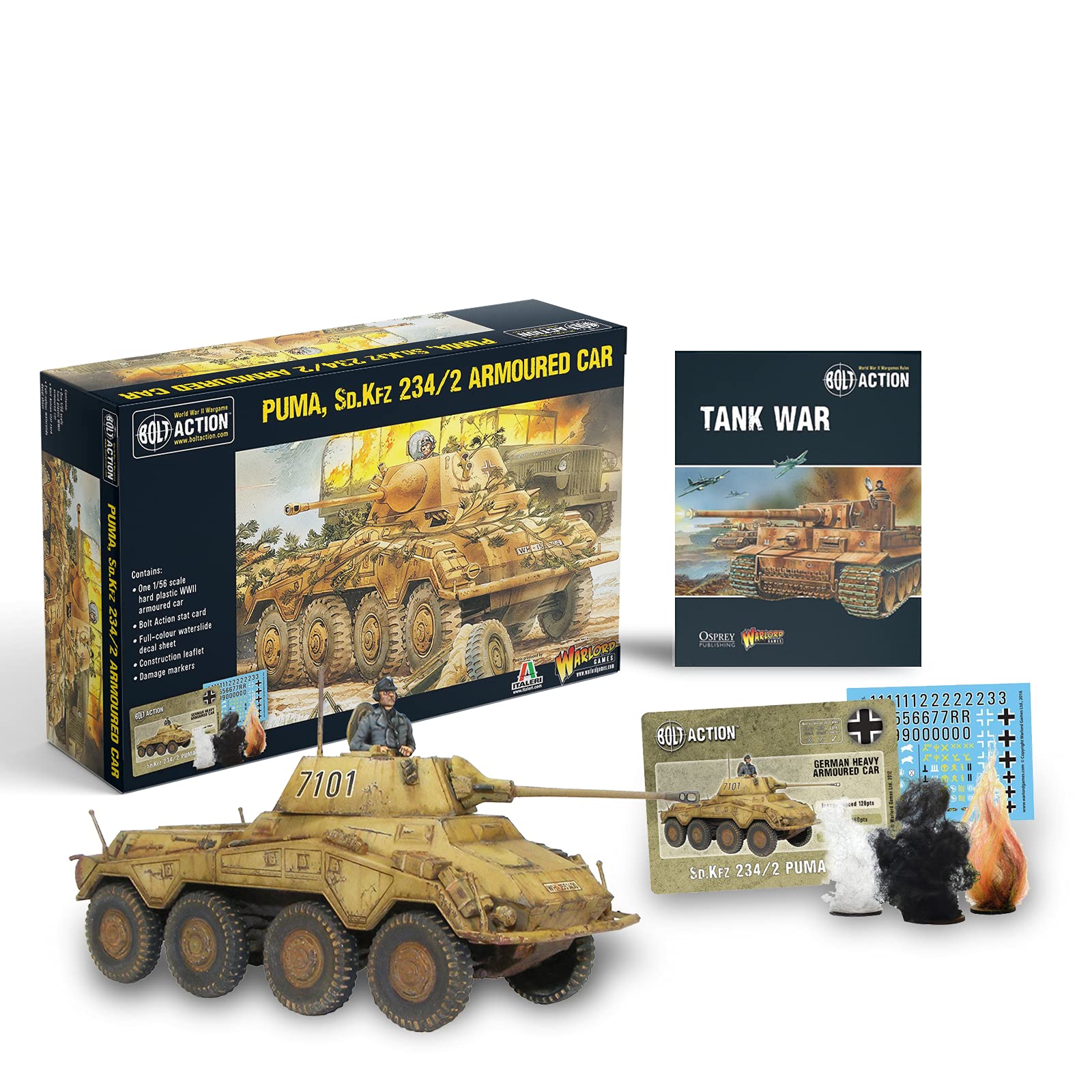 Buy Bolt Action Tank- Warlord Games Puma Sd.Kfz 234/2 Armoured Car 28mm ...