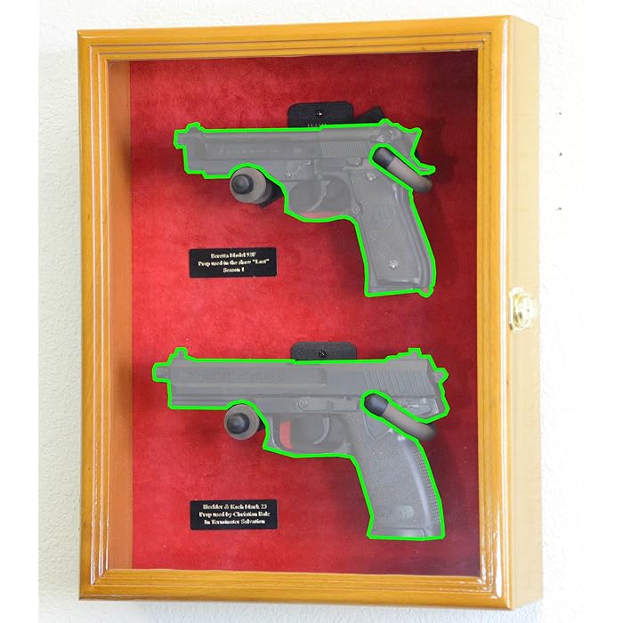 Buy Large/Double 2 Pistol Handgun Revolver Gun Display Case Cabinet ...
