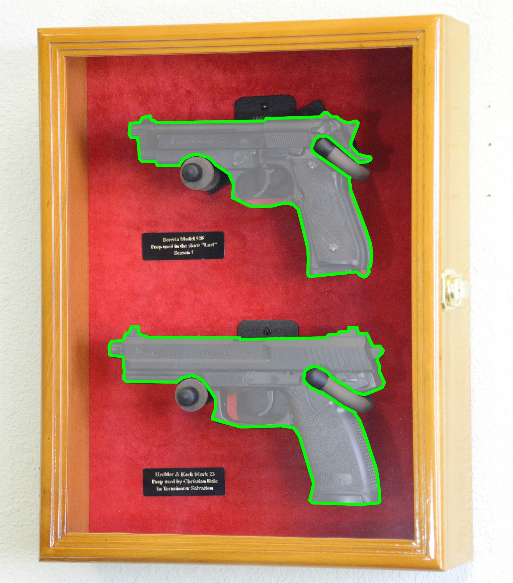 Buy Large/Double 2 Pistol Hand Revolver Display Case Cabinet Rack ...