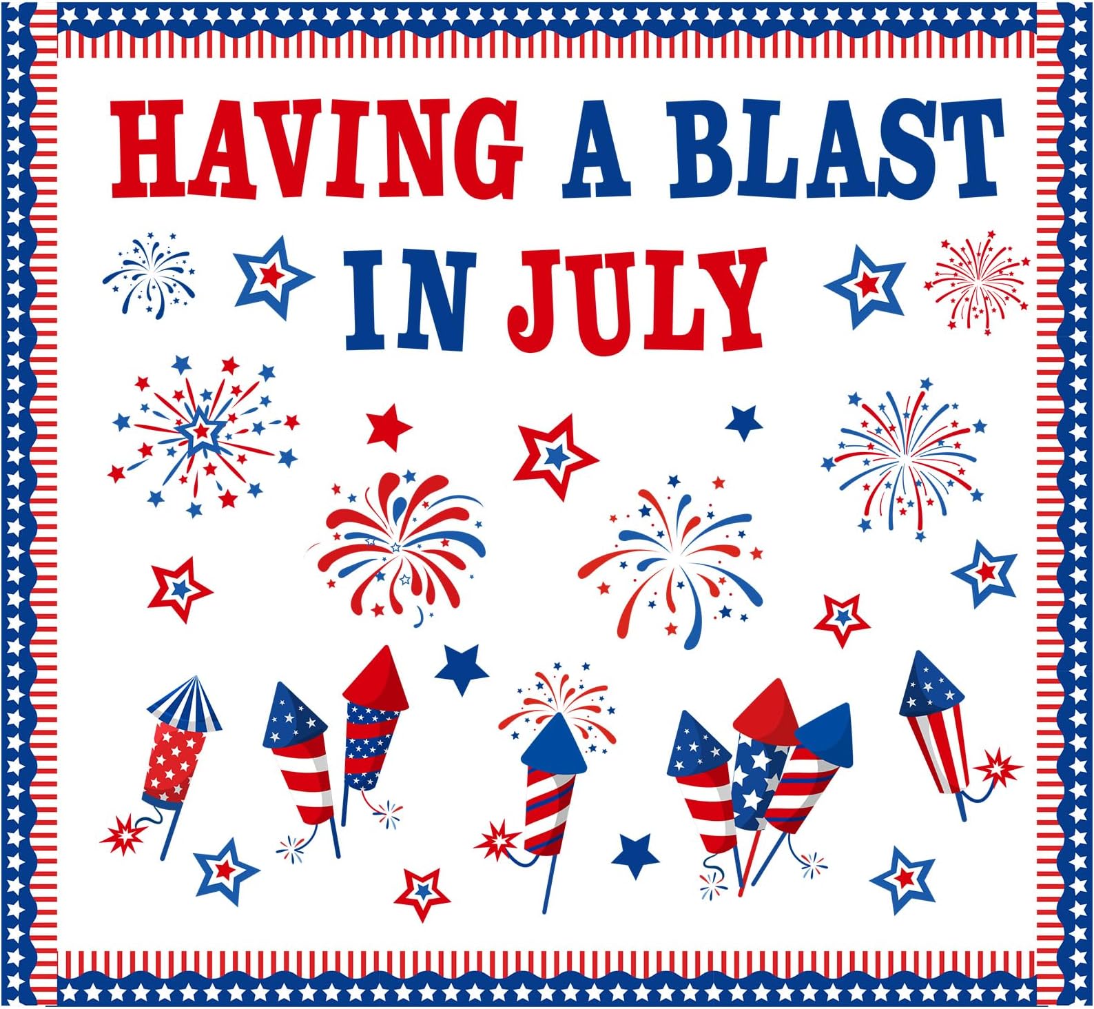 Amazon.com : Harloon 4th of July Bulletin Board Decorations Patriotic ...