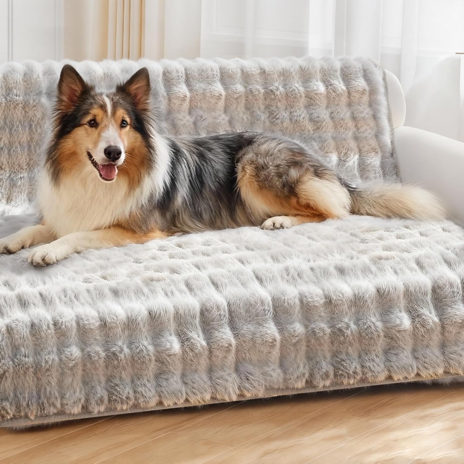 Amazon.com : Lekereise Calming Fluffy Dog Bed Blanket Pad for Large ...