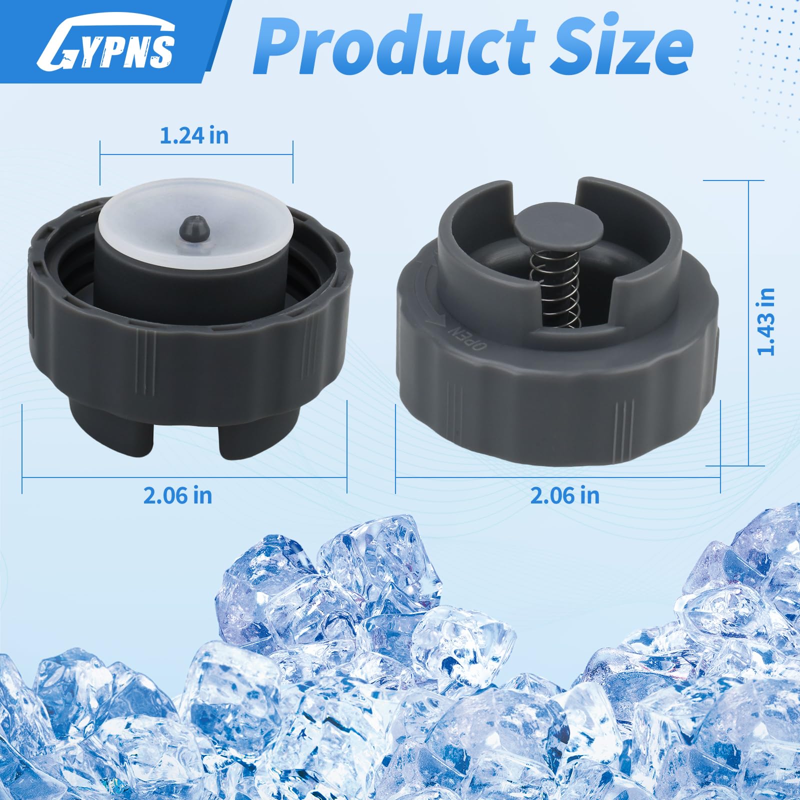 Snapklik.com : Ice Maker Water Tank Cap Valve Assembly Compatible