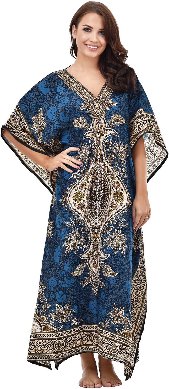 Nightingale Collection Robe pour femme - Bleu - Taille unique : Amazon ...