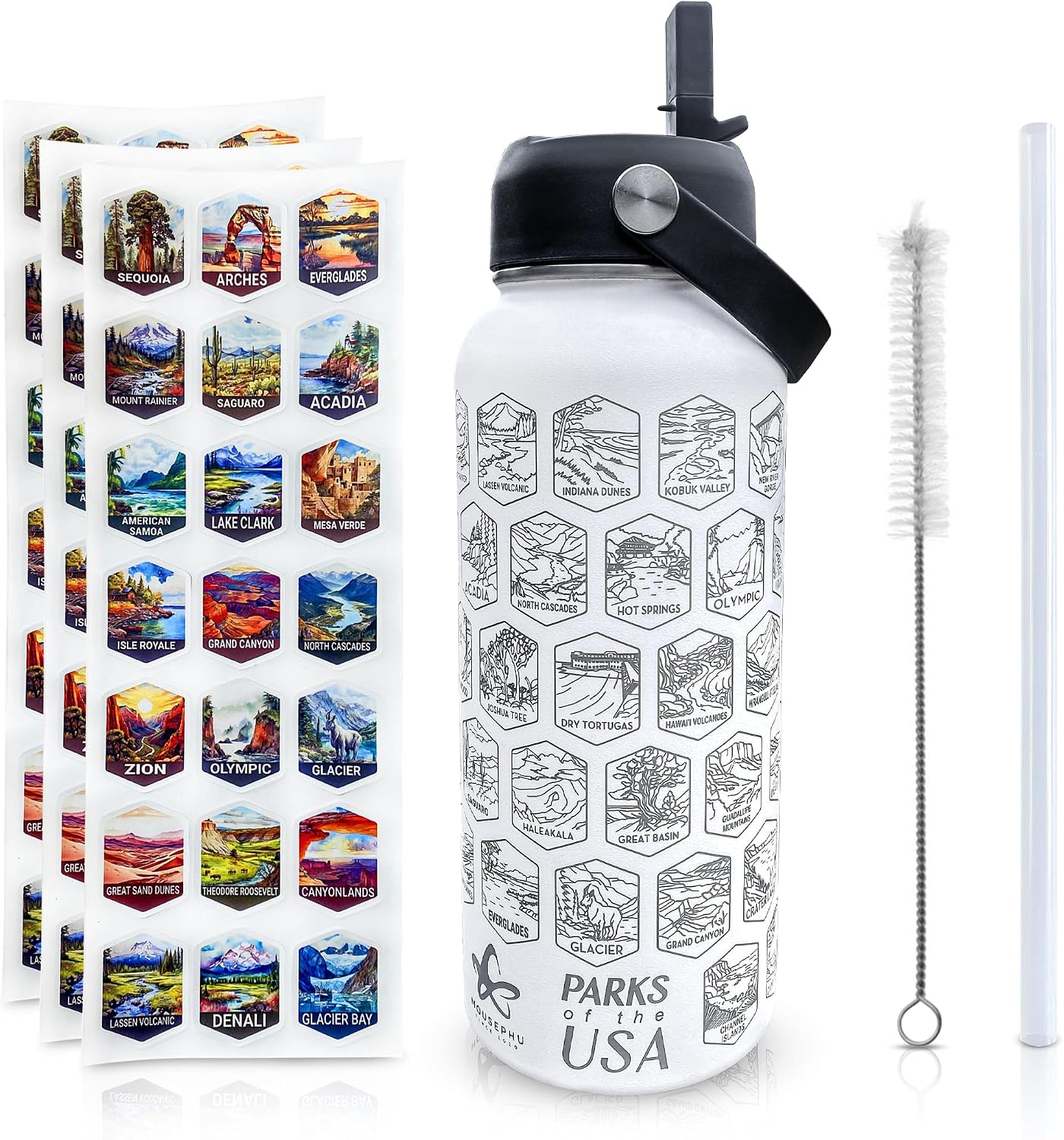 Amazon.com: Mousephu National Parks Water Bottle - Engraved Parks of ...