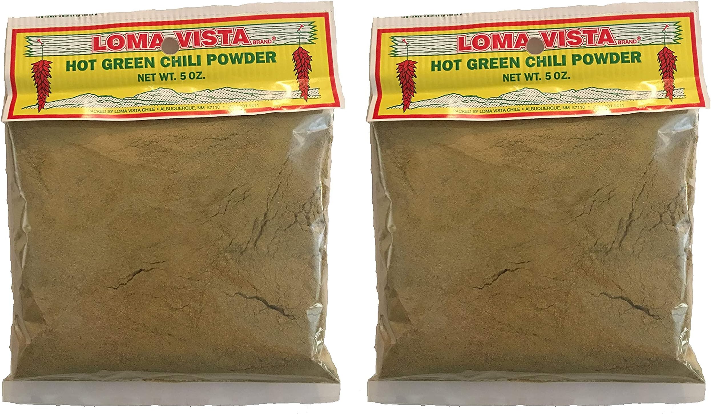 Amazon.com : Loma Vista Hot Hatch Green Chili Powder, 5 Ounces ...