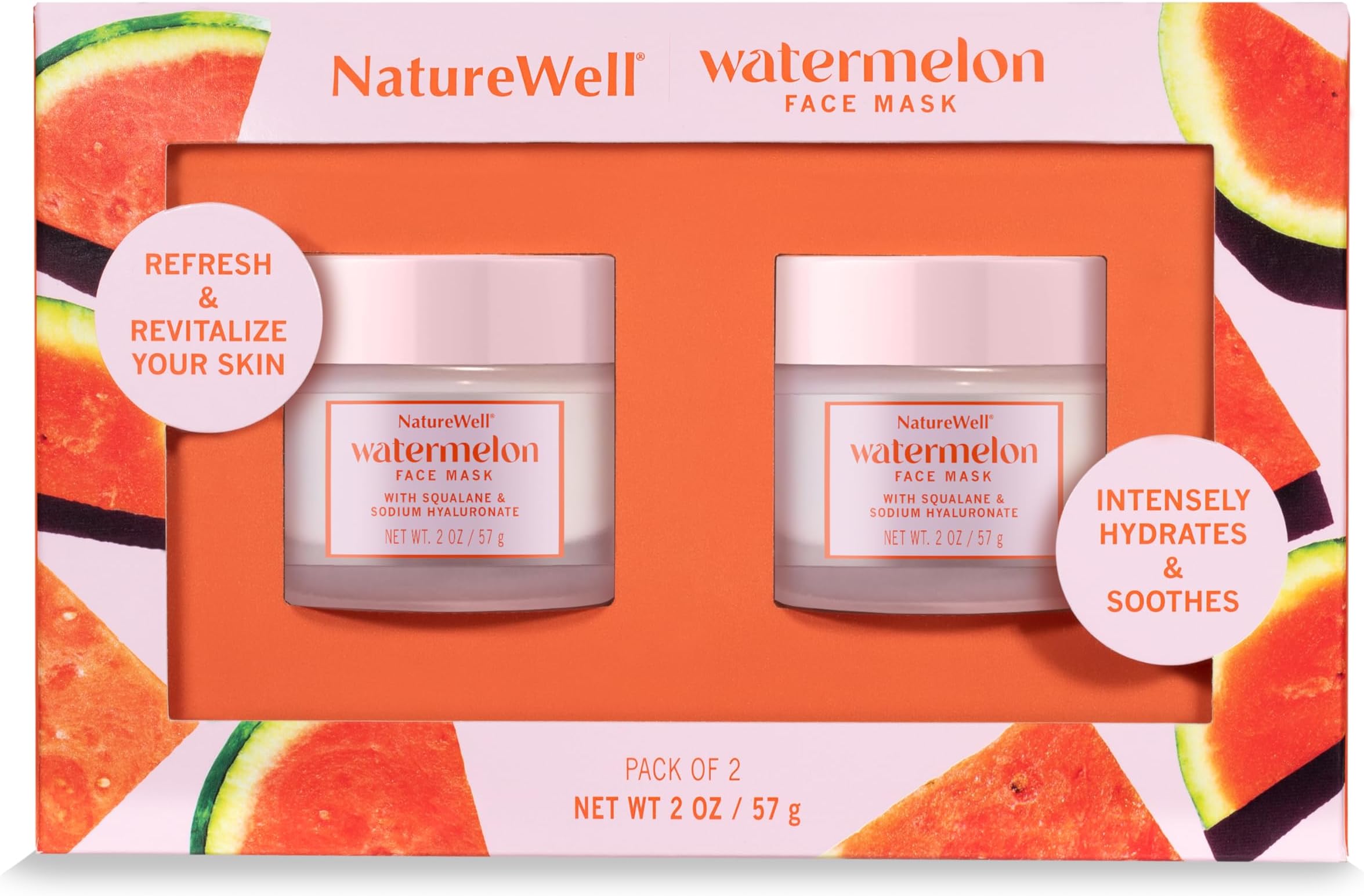Amazon.com : NATURE WELL Watermelon Face Mask, Enriched with Hydrating ...