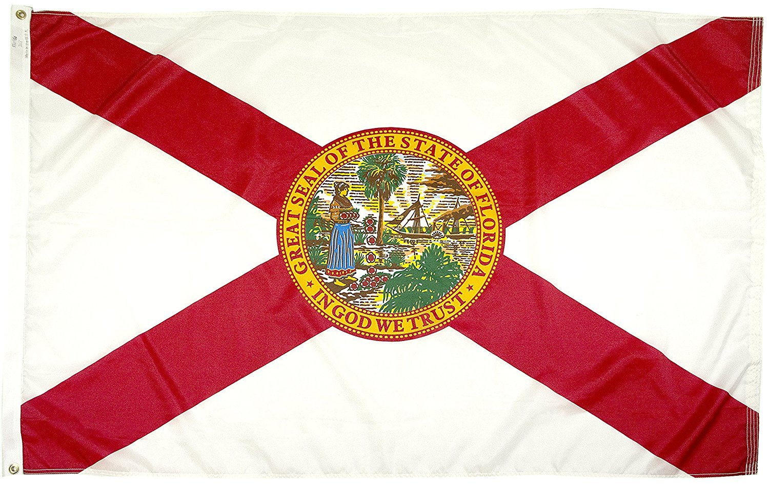 Amazon.com: FlagSource Florida Nylon State Flag, Made in the USA, 3x5 ...