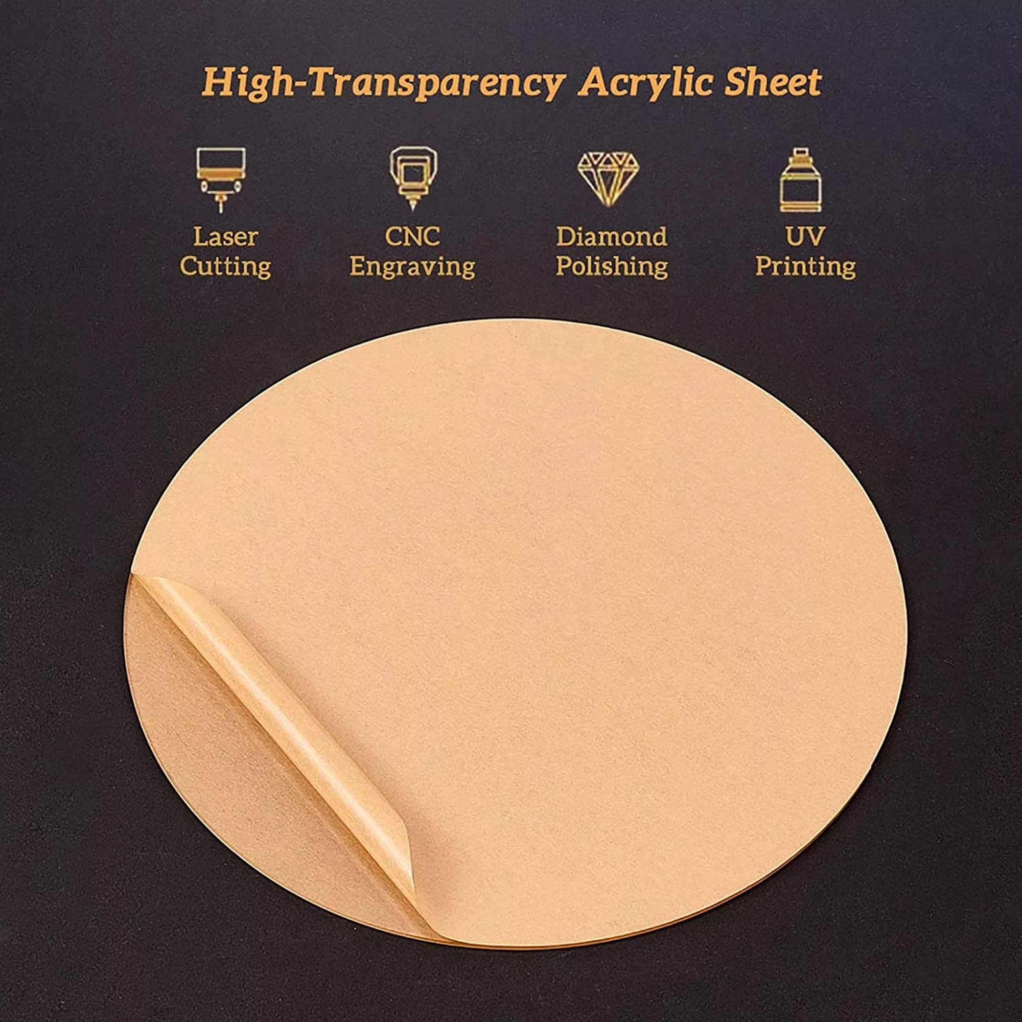 Snapklik.com : MEYA 112 Thickness Clear Acrylic Discs, PMMA Blank Clear ...