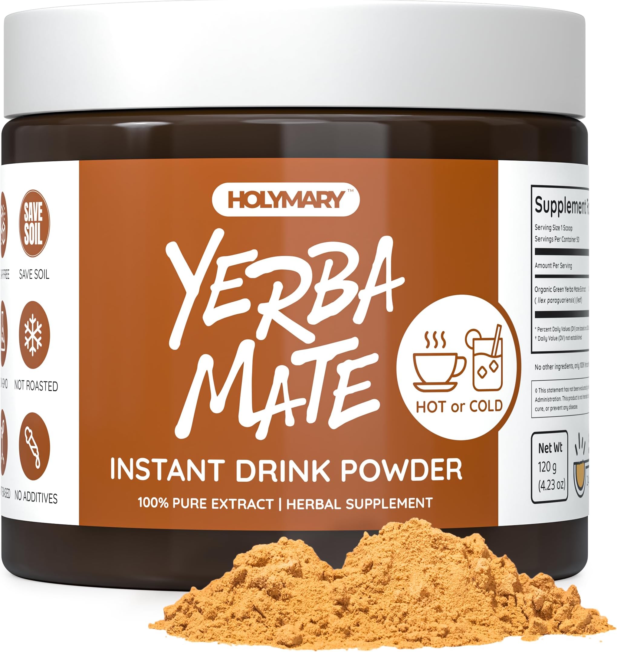 Amazon.com: Yerba Mate Instant Tea Powder, 3-in-1 Super Drink - Clean ...