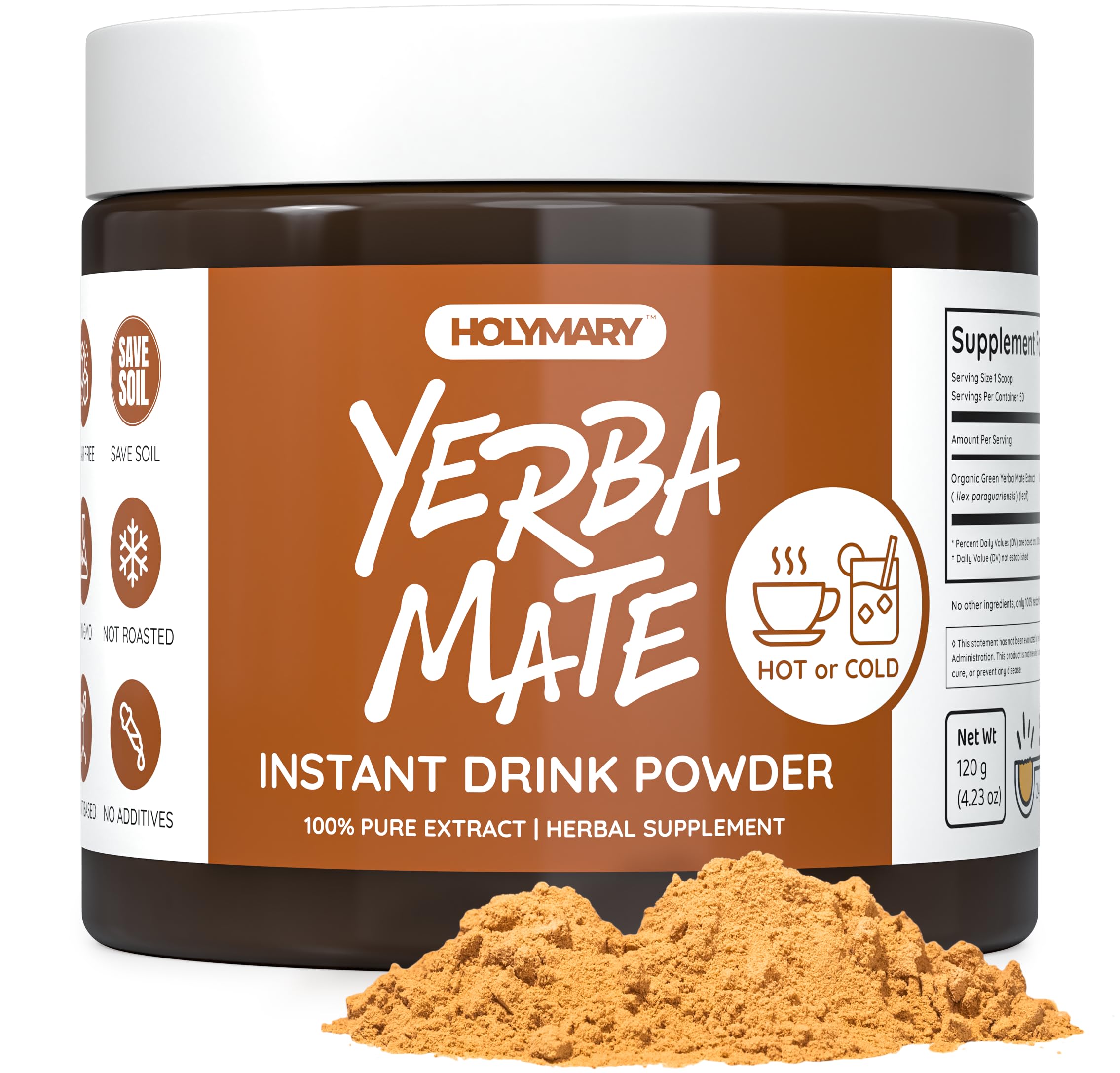 Amazon.com : Yerba Mate Instant Tea Drink Mix - 100% Pure & Natural Raw ...