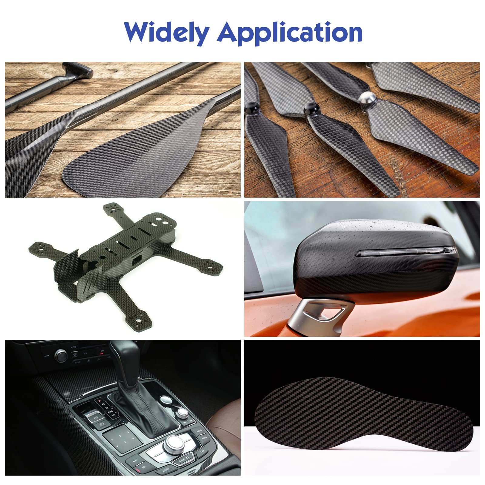 Snapklik.com : Carbon Fiber Sheets 400X500X3MM - 100% 3K Twill Matte ...