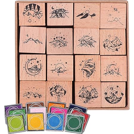 Amazon.com: Pack of 25 Pcs Small Heart Shape Wooden Rubber Stamps with ...