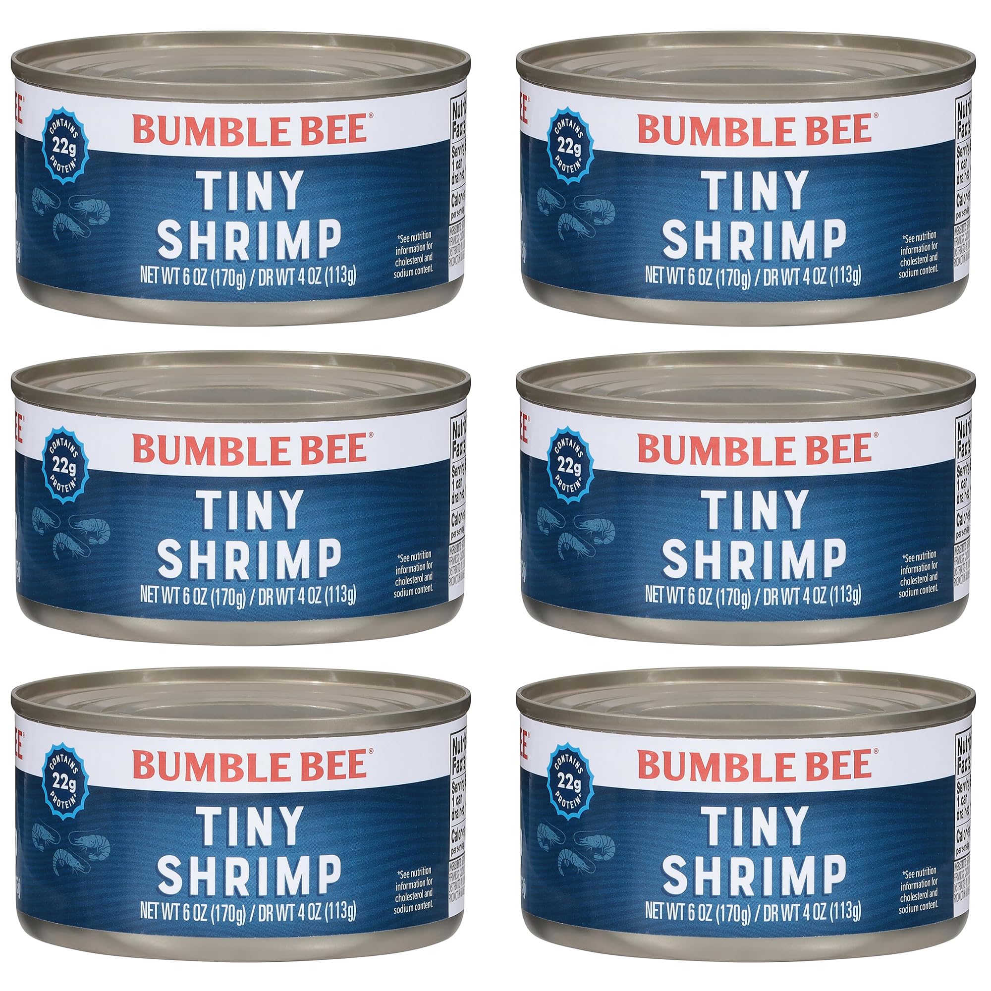 Amazon.com : Bumble Bee Tiny Canned Shrimp, 6 oz Can - Wild Caught ...