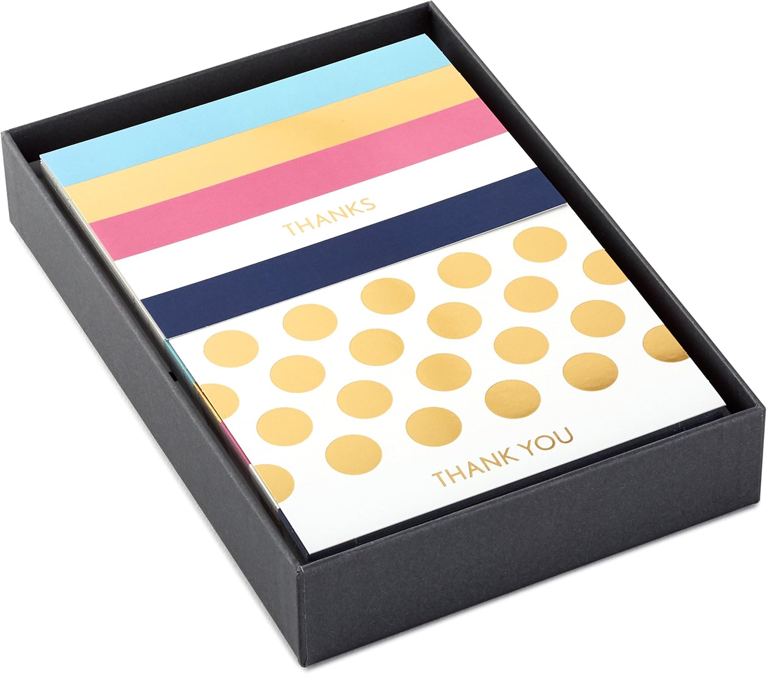 Hallmark Boxed Thank You Card Assortment, Preppy Stripe Dot (Two ...