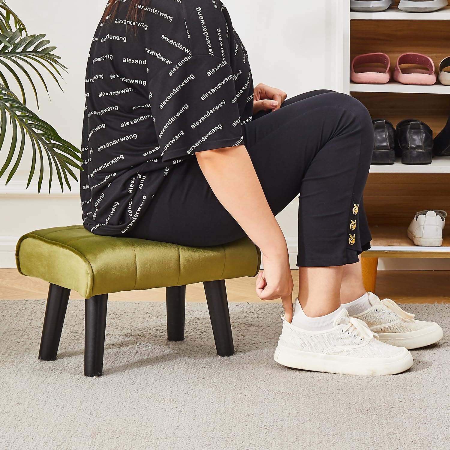 Cpintltr Small Foot Stool Ottoman Modern Accent Step Stool Seat with ...