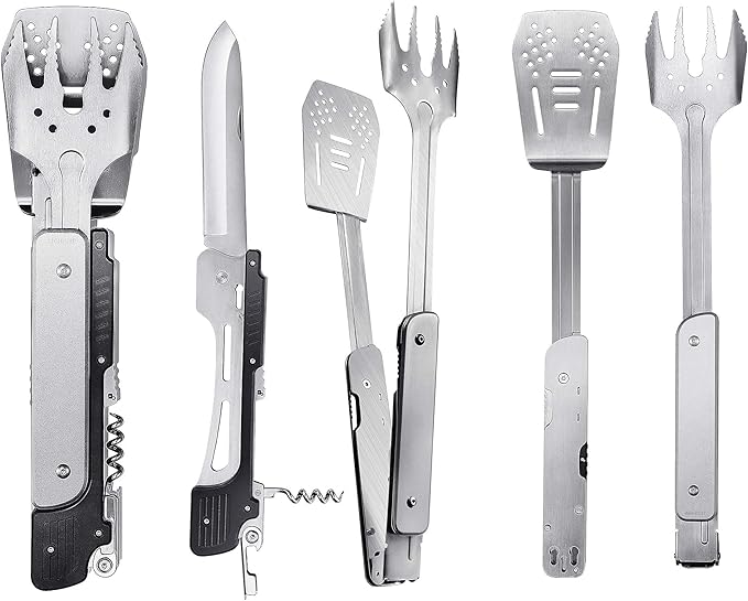 Amazon.com : Lichamp 6-in-1 BBQ Multi Tool, Folding BBQ Tool Stainless ...