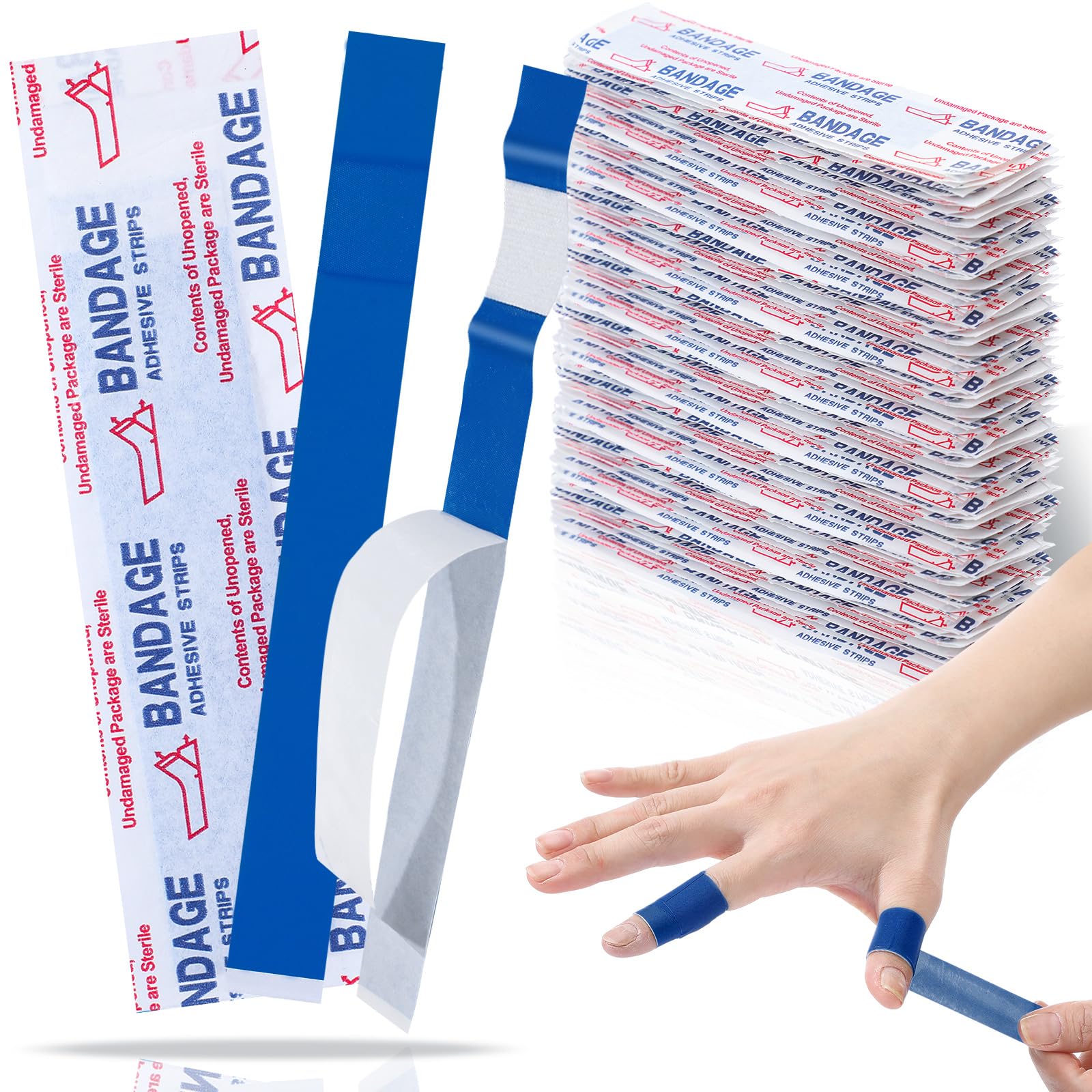 Amazon.com: Geiserailie 120 Pcs Food Service Blue Detectable Bandage ...