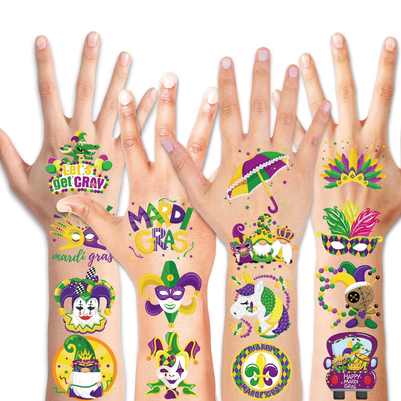 Mardi gras tattoos | Orangetattooshop.com