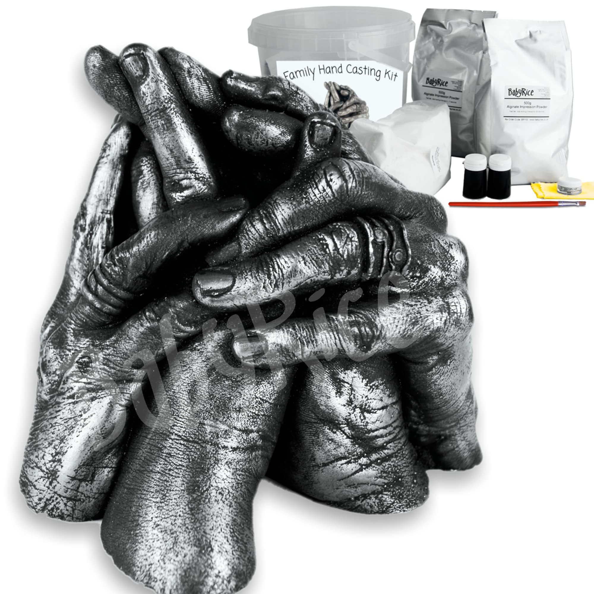 Buy BabyRice Family Hand Casting Kit 4-5 DIY Hand Moulding Kit for ...