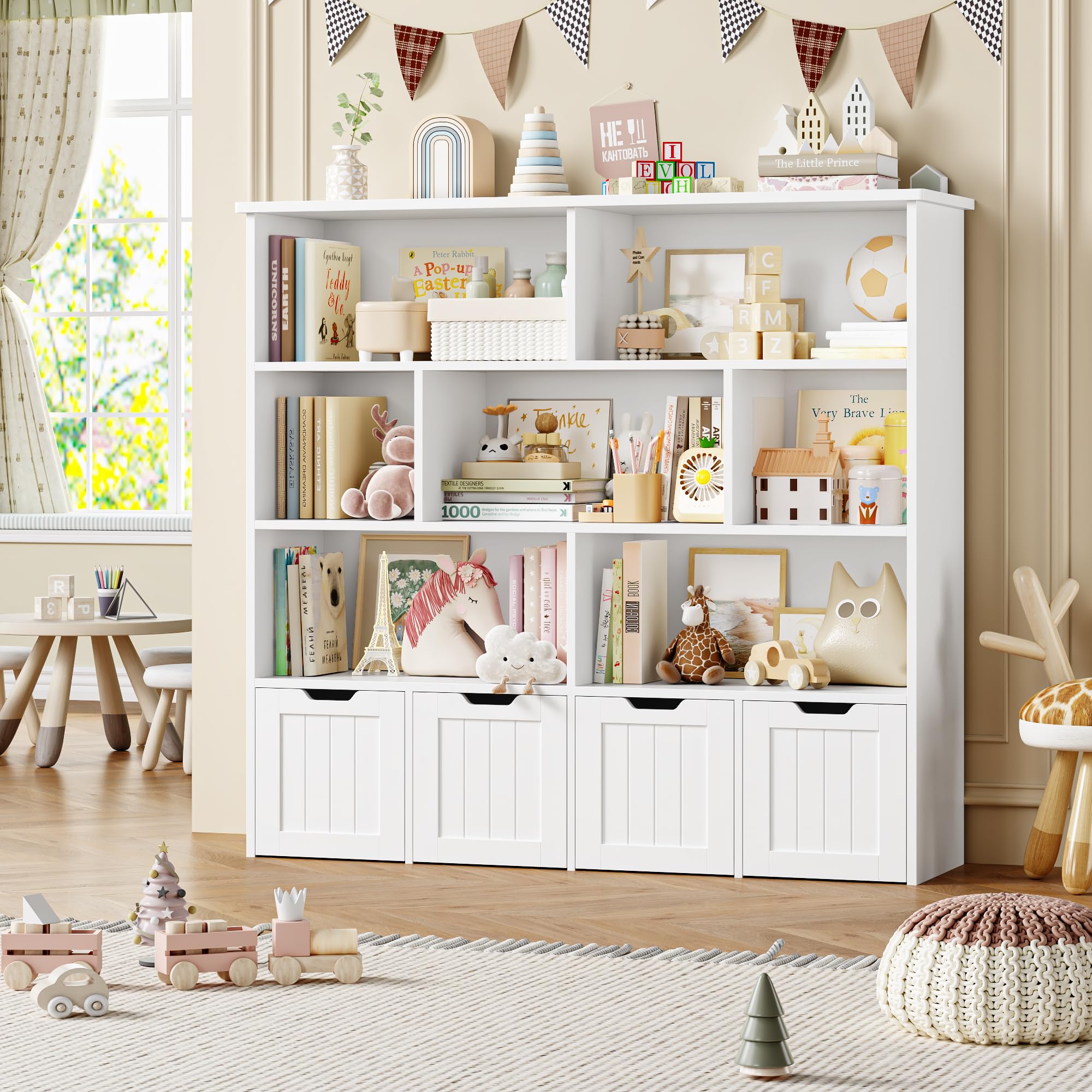 Book Shelf FOREHILL Kids Toy Storage Unit Kids Bookshelf Toy Organiser ...